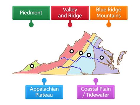 Regions Of Virginia Map Labelled Diagram