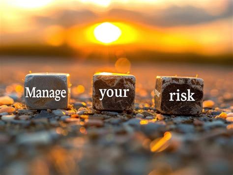 Premium Photo Manage Your Risk Three Rocks Arranged In A Row Each