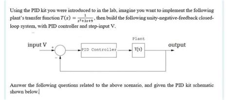 Solved Using The PID Kit You Were Introduced To In The Lab Chegg