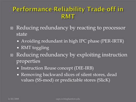 Ppt Speculative Instruction Validation For Performance Reliability Trade Off Powerpoint