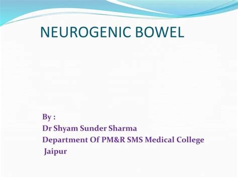Bowel Dysfunctionpptx Pptx
