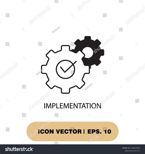 Implementation Icons Symbol Vector Elements Infographic Stock Vector Royalty Free