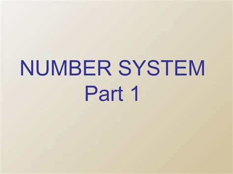Number System In Computer Ppt
