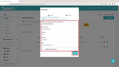 How To Add Contact S In A Contacts Group Beem Africa
