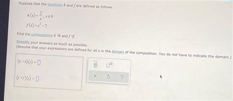 Solved Suppose That The Functions H And Fare Defined As