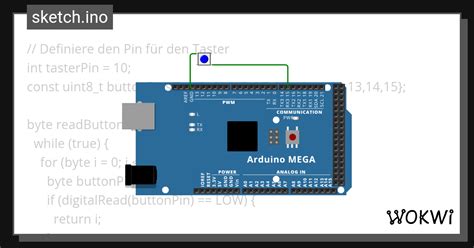 EinfacherTest Taster Wokwi ESP32 STM32 Arduino Simulator