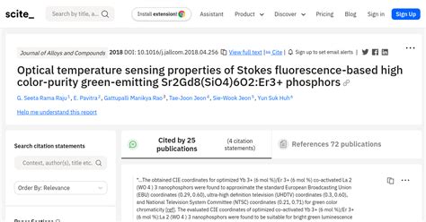 Optical Temperature Sensing Properties Of Stokes Fluorescence Based High Color Purity Green