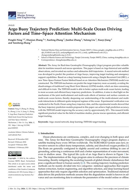 Pdf Argo Buoy Trajectory Prediction Multi Scale Ocean Driving Factors And Time Space