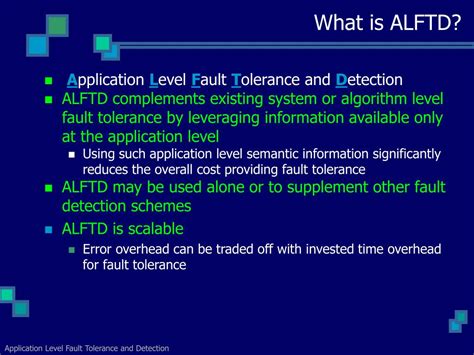 Ppt Application Level Fault Tolerance And Detection Powerpoint Presentation Id 1799533
