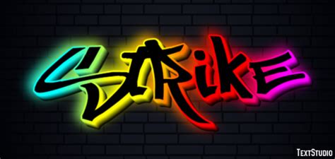 strike graffiti style text effect generator