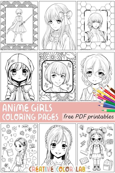 18 Anime Girls Coloring Pages Free Pdf Printables