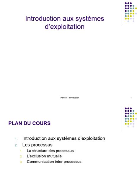Chapitre 1 Introduction Aux Systèmes D Exploitation Pdf Système Dexploitation Kernel