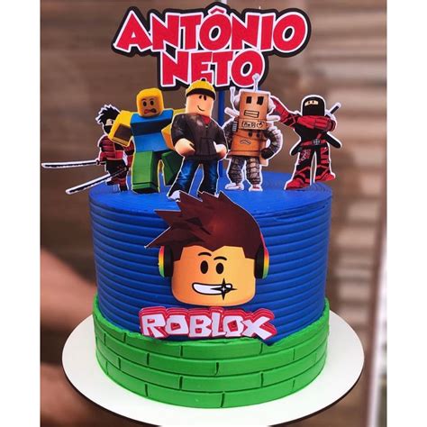 Topo De Bolo Roblox Menino Shopee Brasil