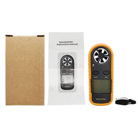 Digital Anemometer Backlit Quick Response Mini Portable Wind Speed Meter English Version
