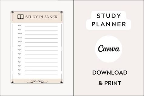 Study Planner Template Graphic By Realtor Templates Creative Fabrica