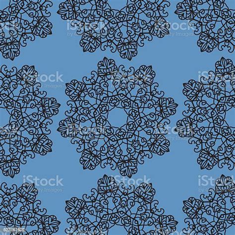 관상용 이음새 없는 패턴 파란색 애니메이션 다양한 벡터 형판 수 있습니다 0명에 대한 스톡 벡터 아트 및 기타 이미지 0명 곡선 꽃 한송이 Istock