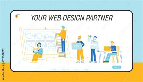 Vektorová grafika Front End Development Website Landing Page Developers Create Interface