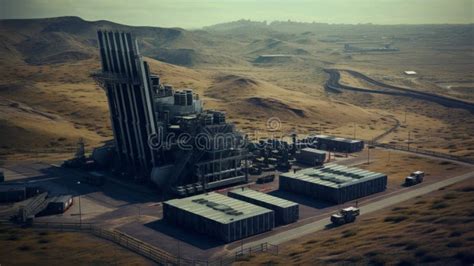 Anti Air Missile Launch System In Military Base Territory Neural Network Ai Generated Stock