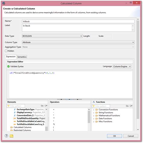 Solved Can Not Create Boolean Calculated Column Sap Community