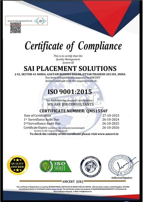 Sai Placement Solutions On Linkedin By Achieving Iso Certification