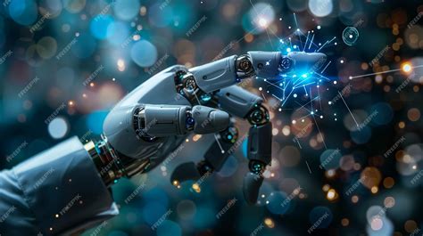 Premium Photo 3d Rendering Artificial Intelligence Robot With Binary