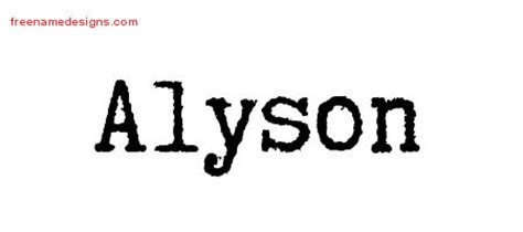 Alyson Archives Free Name Designs