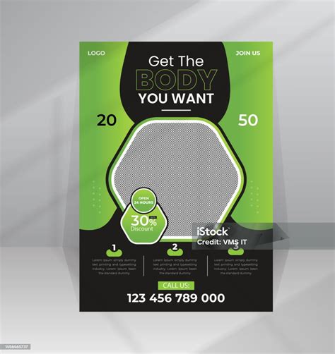 바디 피트니스 체육관 전단지 포스터 배너 템플릿 디자인 피트니스 클럽에 적합한 기업 비즈니스 전단지 체육관에 대한 스톡 벡터