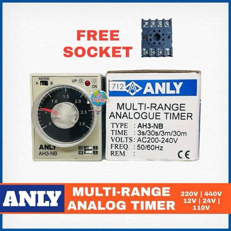 Anly Multi Range Analog Timer Ah3nb Ah3nc Ssk Electrical Shopee Philippines