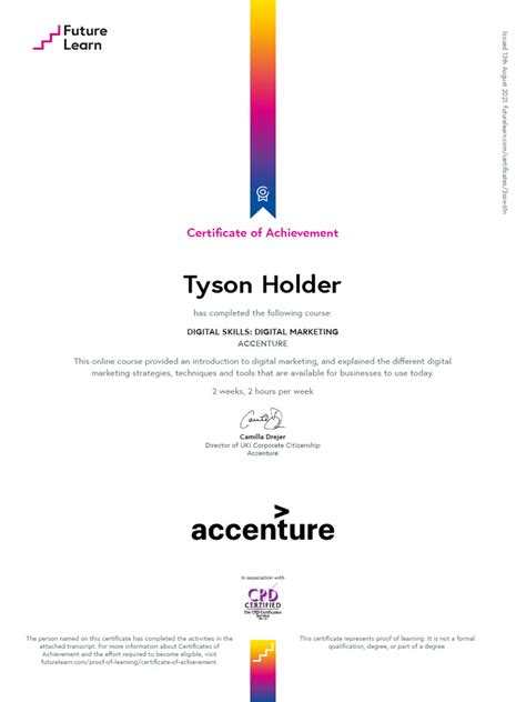 Digital Skills Digital Marketing Certificate Of Achievement Pdf