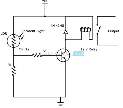 Light Sensor Using LDR Photodiode And Phototransistor