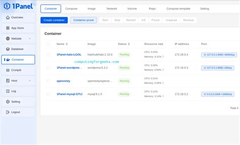 1panel Web Dashboardu Kullanarak Linux Sunucusunu Yönetme Linux