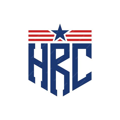 Premium Vector Patriotic Hrc Logo With Star And American Flag Straps