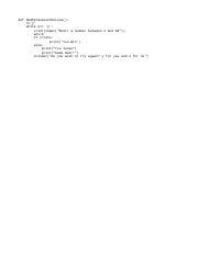 Number Guesser Deluxe Py Def NumberGuesserDeluxe N Y While N Y X Int Input Enetr A