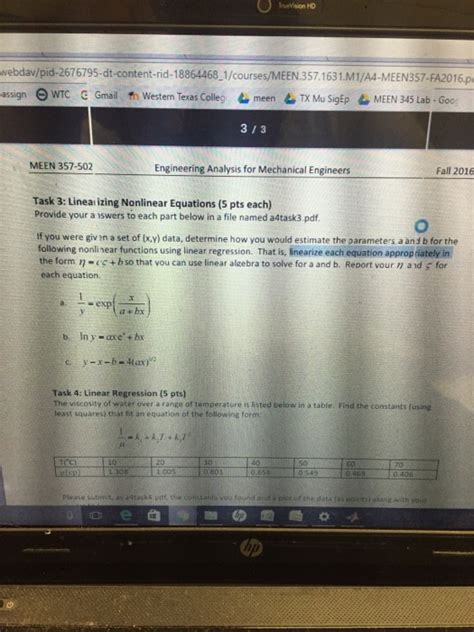 solved linearize the following equation in the form wanted