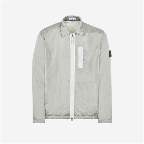 스톤 아일랜드 Q0519 나일론 메탈 에코닐 재생 나일론 프리마로프트 자켓 라이트 그레이 22fw Stone Island Kream