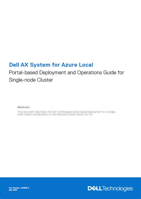 Azure Portal Based Deployment And Operations Guide For Single Node