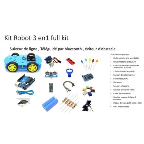 Arduino Kit Robot 4wd 3 En 1 Prix Tunisie Price Tn