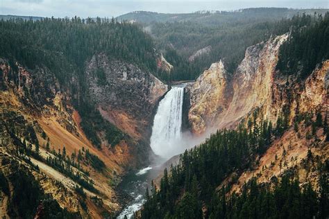 Water Fall Yellowstone National Park Landscape Photograph By Cavan Images Fine Art America