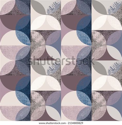 Ilustrasi Stok Seamless Abstract Fashion Geometric Pattern Blue 2134800829 Shutterstock