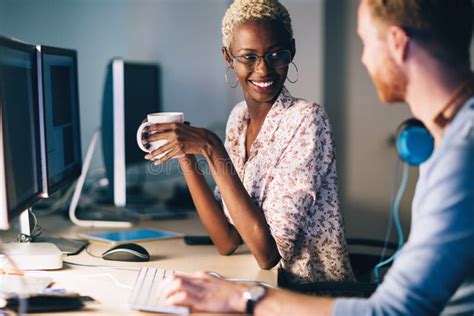 Software Engineers Working On Project And Programming In Company Stock