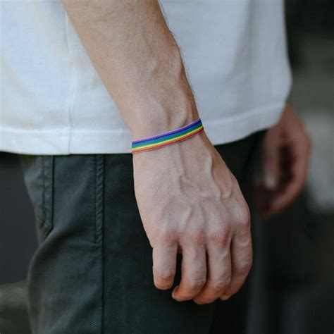New Ins Woven Rainbow Bracelets Lgbt 레즈비언 게이 양성애자 꼰 팔찌 여성용 남성 커플 패션 쥬얼리