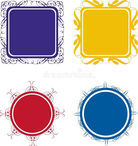 Scroll Style Frames Stock Vector Illustration Of Borders 2451809