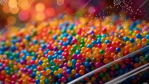Vibrant Candy Decoration In A Close Up Circle Of Colorful Sweetness