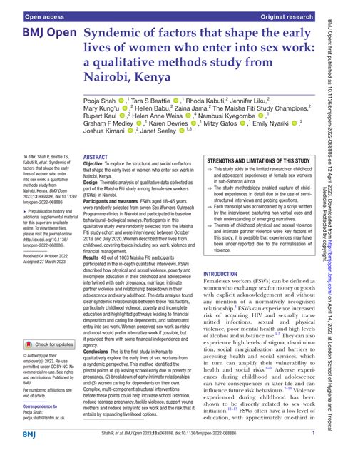 pdf syndemic of factors that shape the early lives of women who enter
