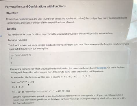 Solved Permutations And Combinations With Functions