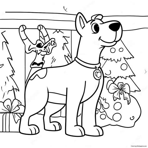 Scooby Doo Christmas Adventure Coloring Page
