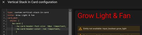 Resize Title Font On Customvertical Stack In Card Using Cardmod Frontend Home Assistant
