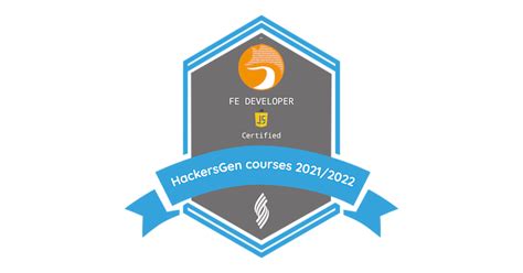 hackersgen course front end developer credly