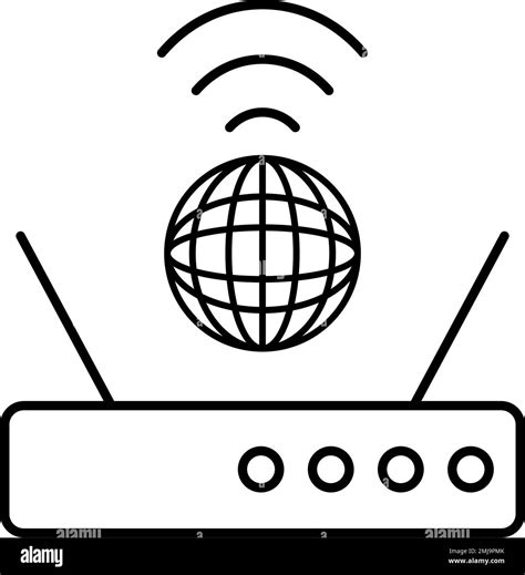 Simple Router And Internet Browser Icon Editable Vector Stock Vector