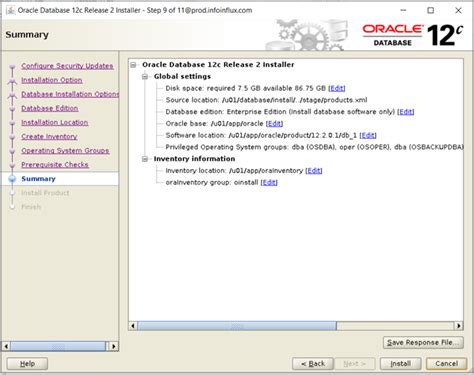 Install Oracle Database 122 On Linux Info Influx